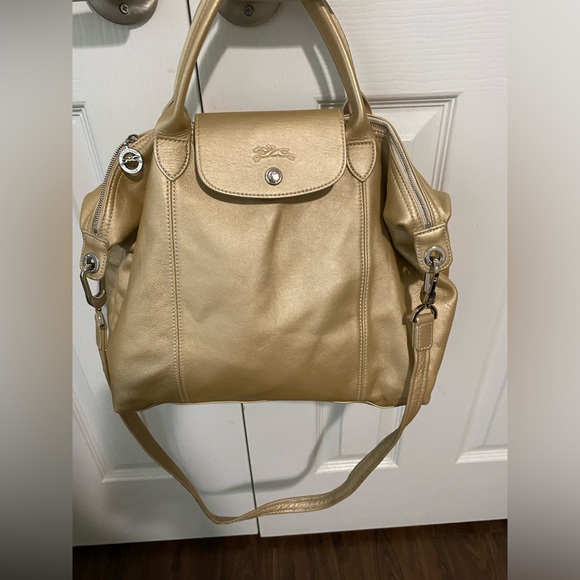 Longchamp | Bags | Longchamp Le Pliage Cuir Small Leather Zip Top Dual ...